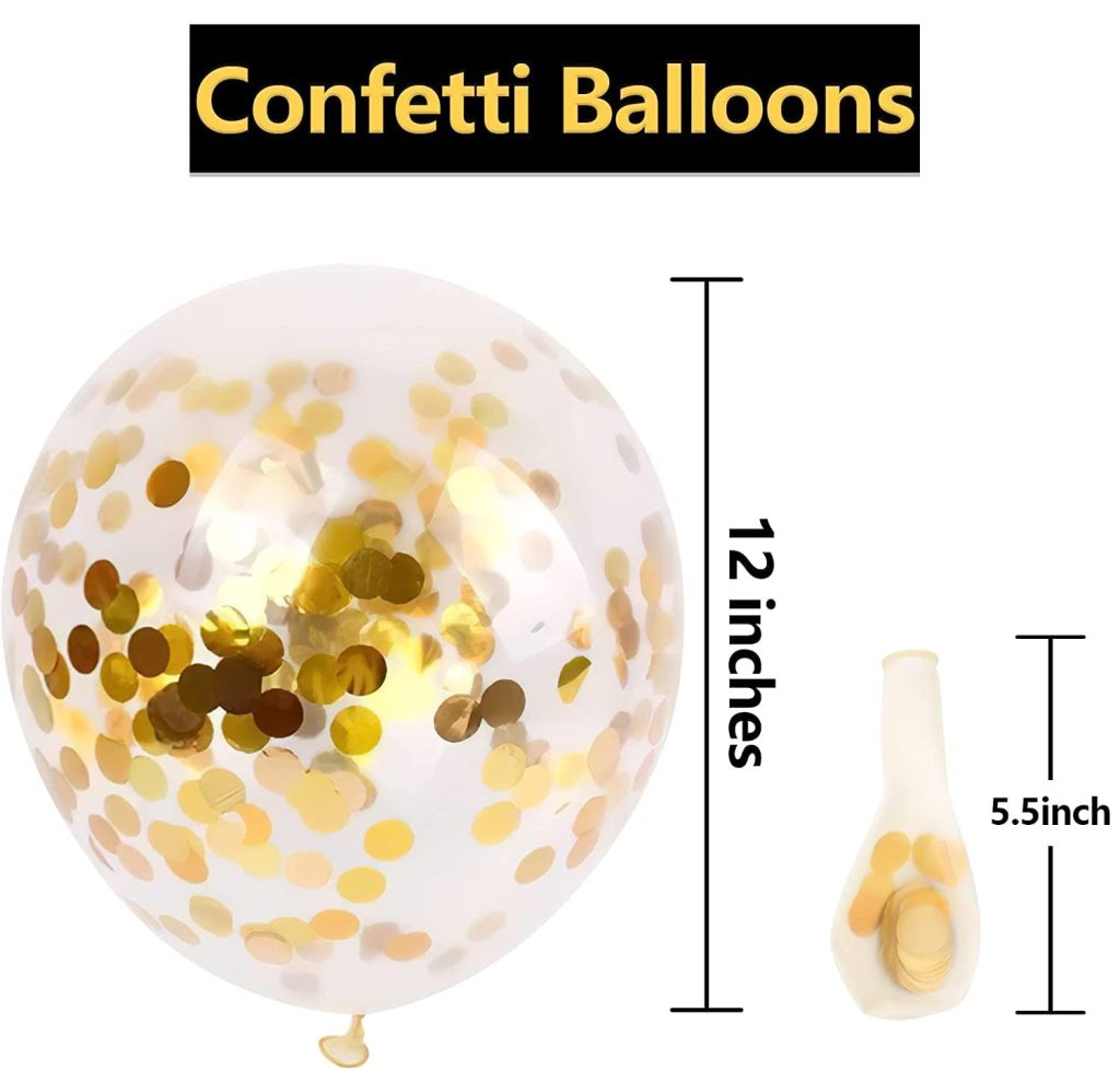 Golden Confetti Balloons/ Jori Balloons/ Transparent Balloons For ...